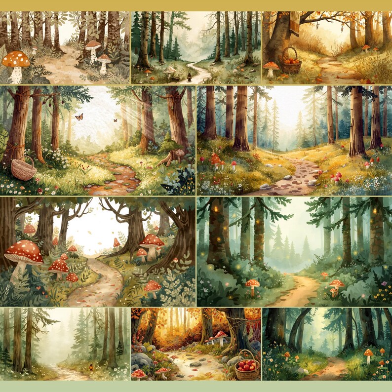 Whimsy Woods Desktop Wallpaper Cozy Mac Wallpaper Whimsical Laptop ...