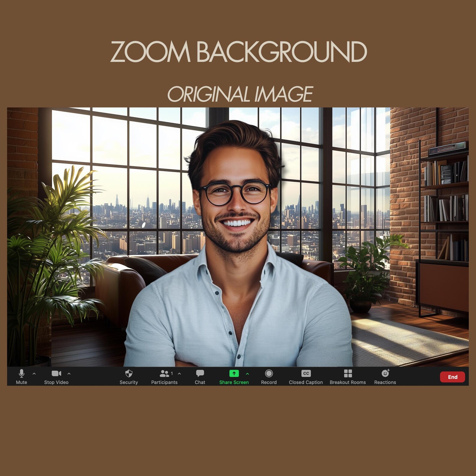 Modern Rustic Zoom Background Virtual Zoom Background Zoom Office ...