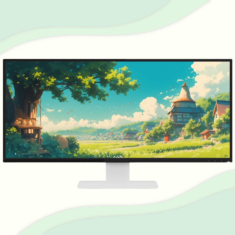 Studio Ghibli Inspired Ultrawide Wallpaper Desktop Wallpaper Desktop ...