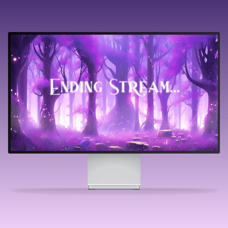 Animated Stream Screens Purple Night Forest Twitch Screens Witchy Obs ...