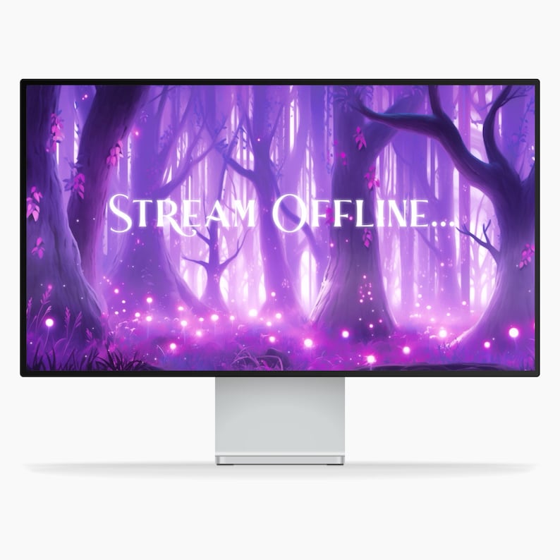 Animated Stream Screens Purple Night Forest Twitch Screens Witchy Obs ...