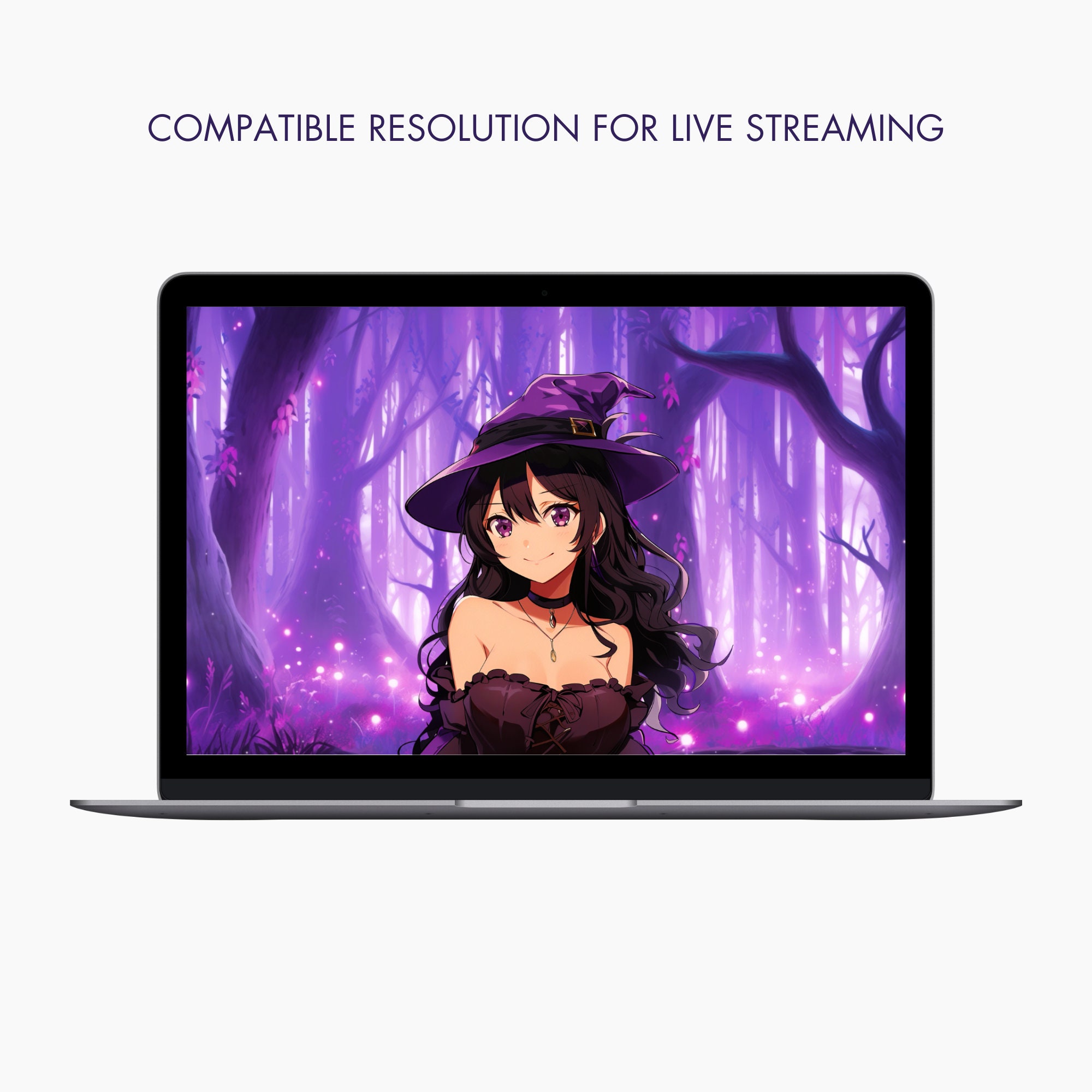 Purple Vtuber Background Witch Vtuber Animated Background Purple Night ...