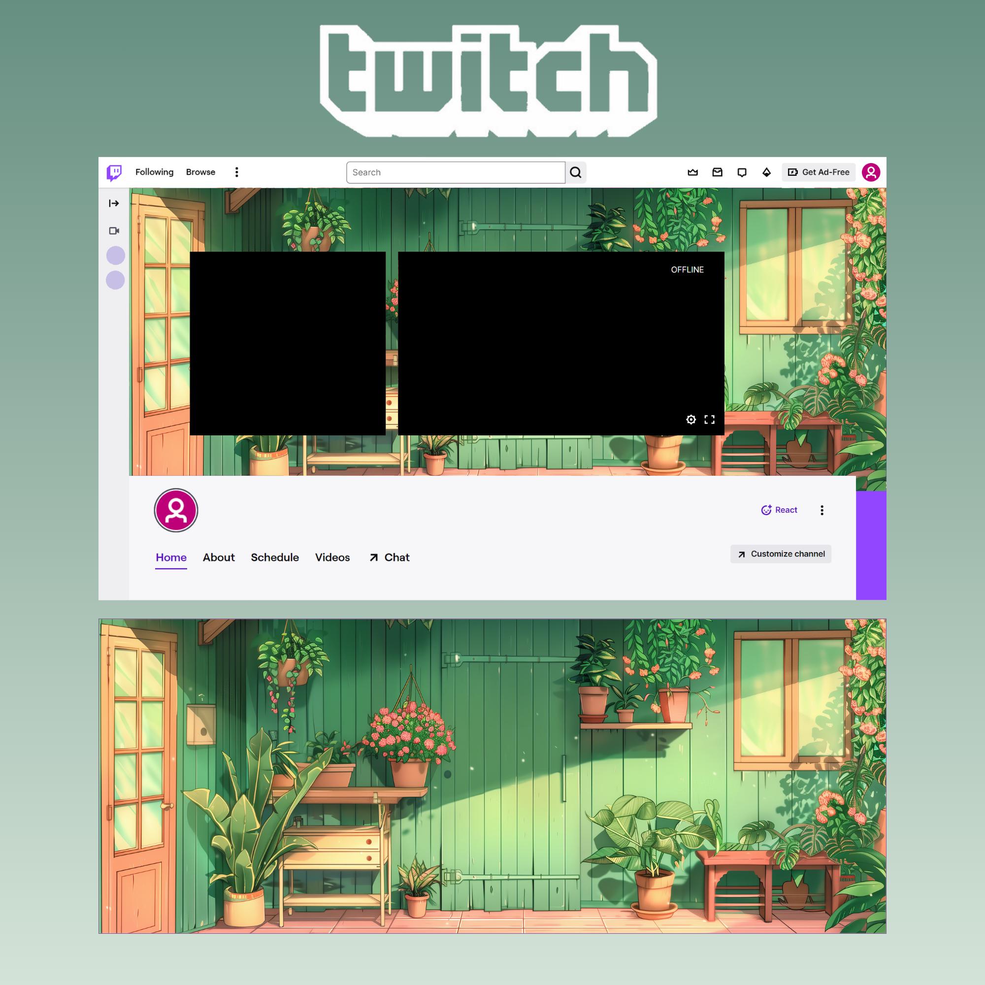Cottagecore Twitch Banner Cozy Twitch Banner Lofi Ultrawide Wallpaper ...