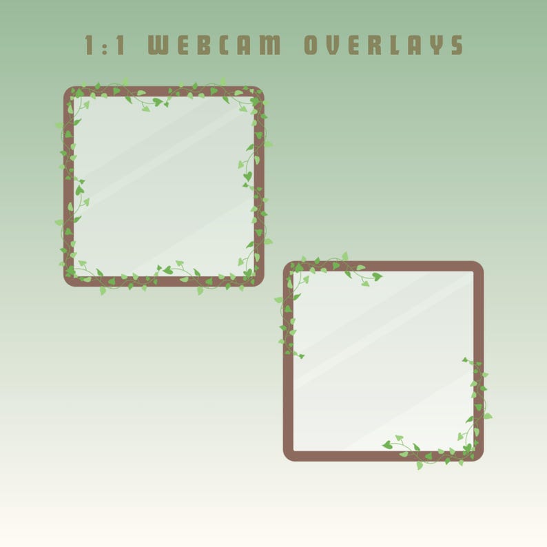Simple Green Vines Webcam Overlay Simple Webcam Border Twitch Webcam ...