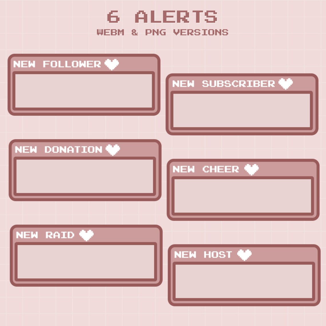 Pink Pixel Twitch Overlay Twitch Stream Package Animated Overlay Twitch ...