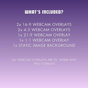 Animated Purple Gradient Webcam Overlay Simple Webcam Border Twitch ...
