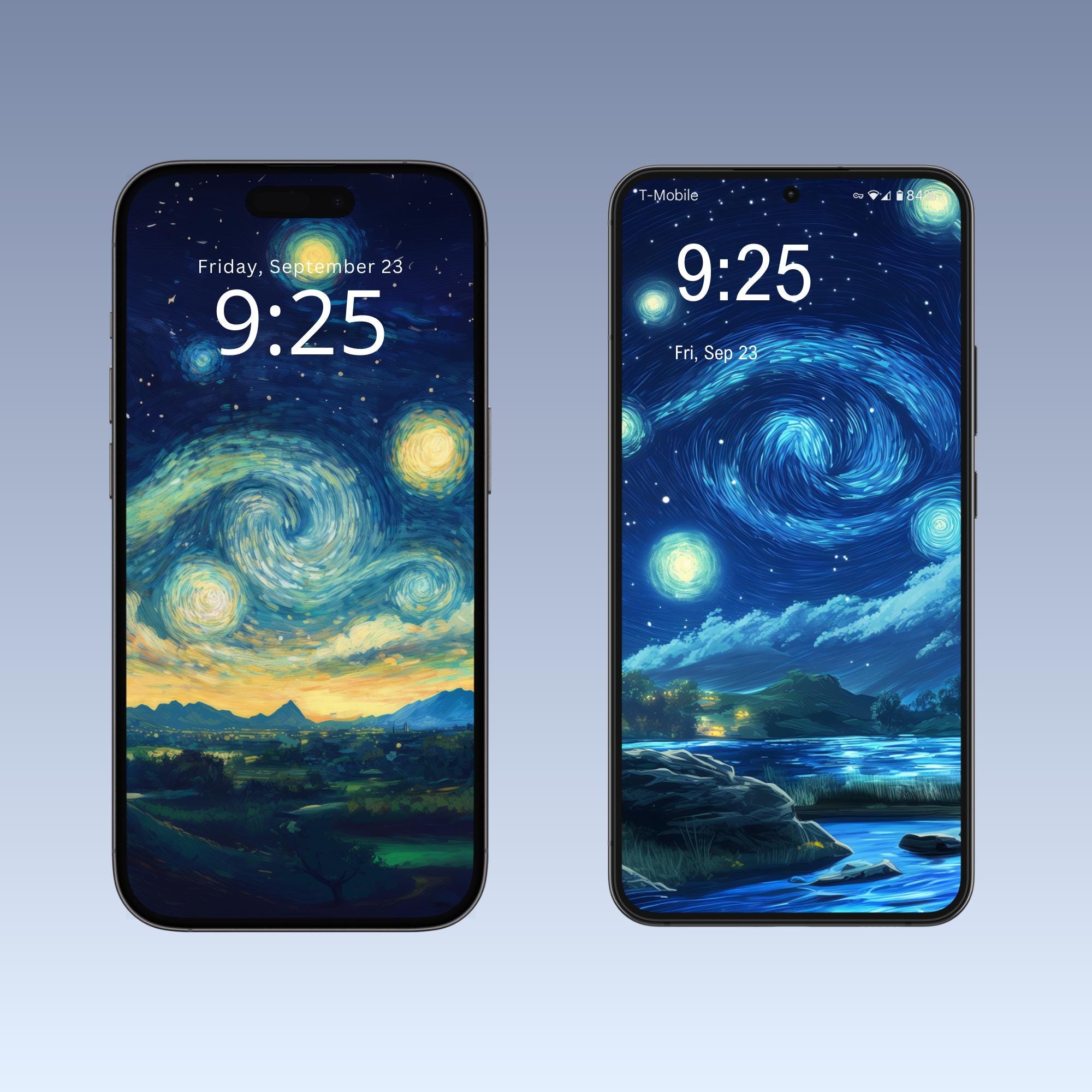 Starry Night Inspired iPhone Wallpaper Download iPhone Android Phone ...