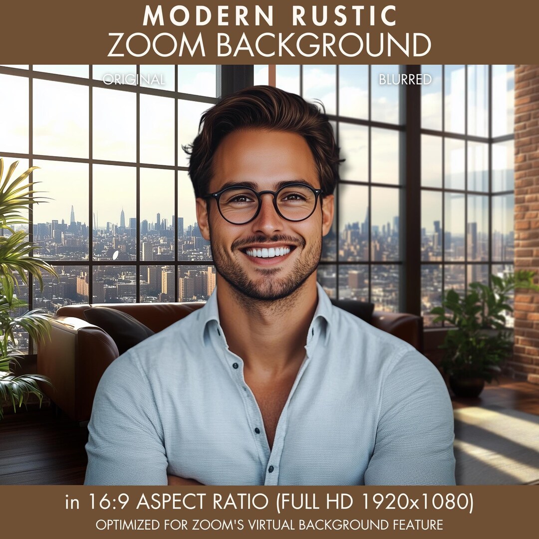 Modern Rustic Zoom Background Virtual Zoom Background Zoom Office ...