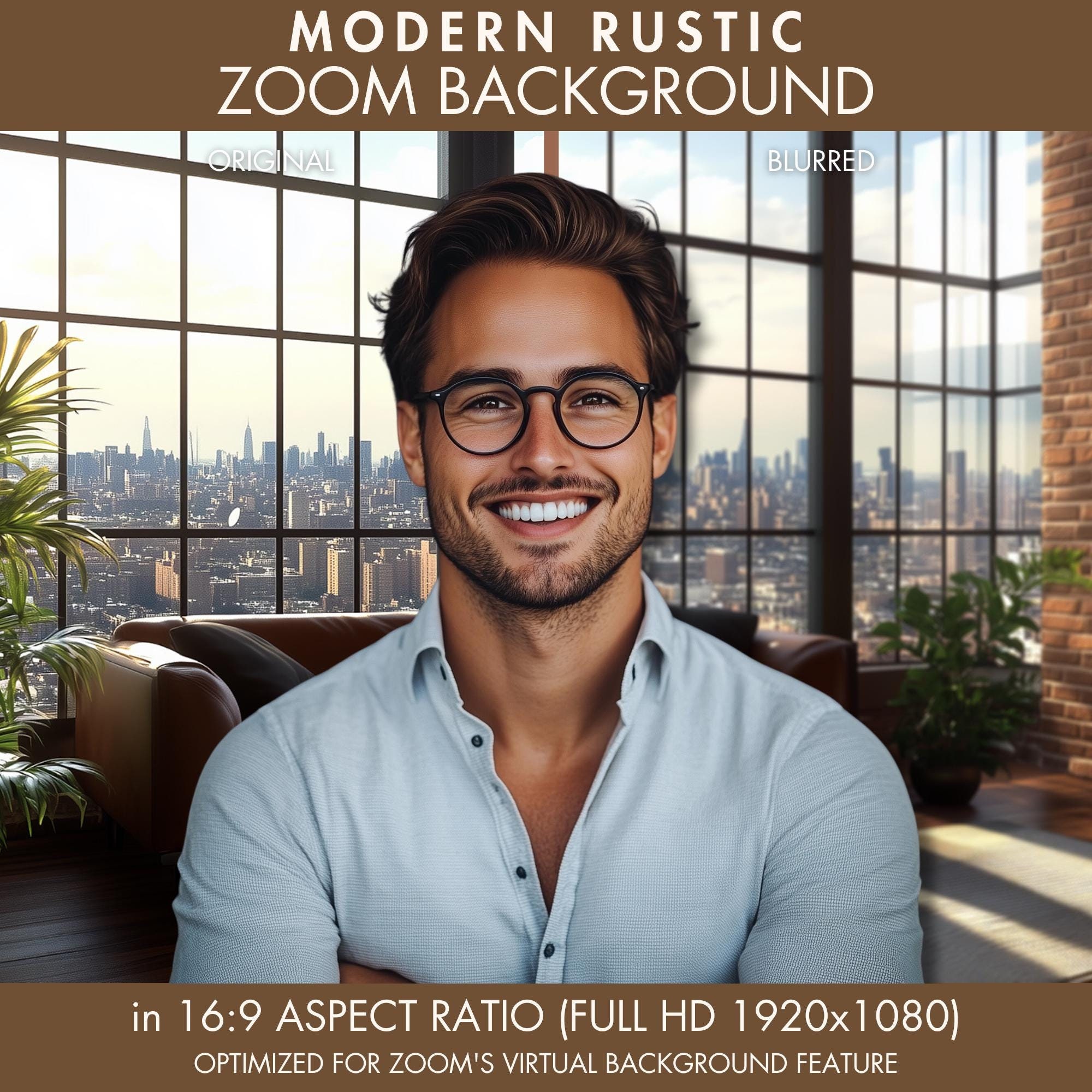 Modern Rustic Zoom Background Virtual Zoom Background Zoom Office ...