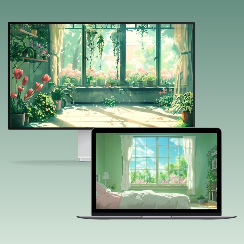 Cottagecore Desktop Wallpaper Laptop Wallpaper MacBook Wallpaper Anime ...