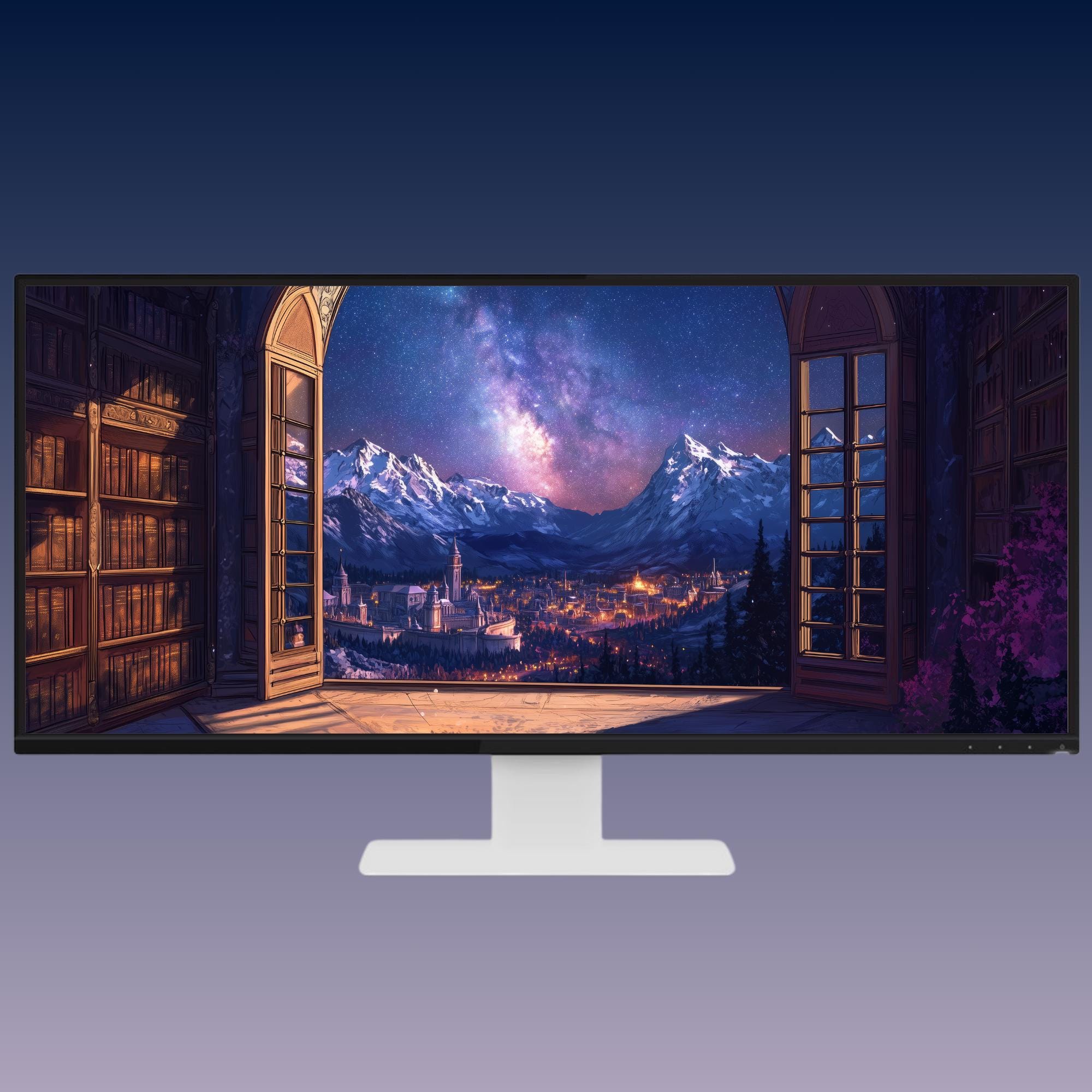 Velaris Acotar Inspired Ultrawide Wallpaper City of Starlight Desktop ...