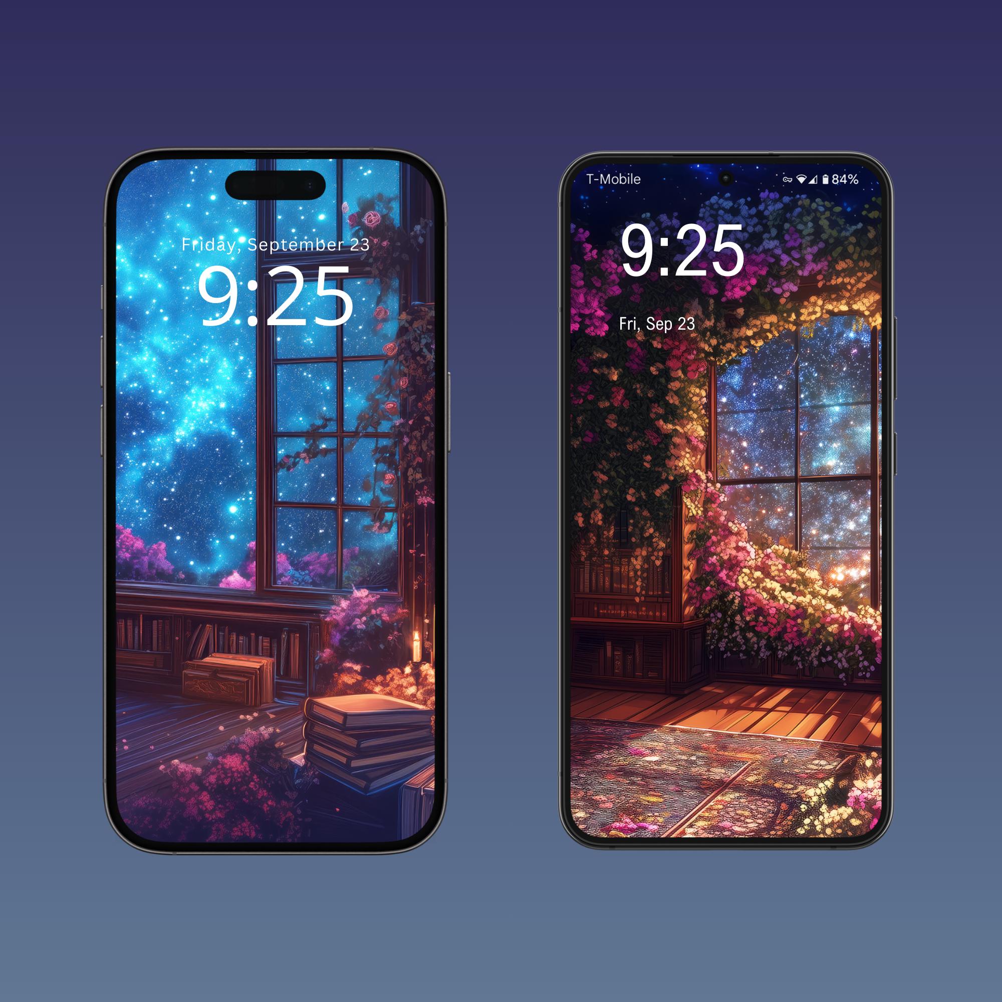 Cozy Magical Library iPhone Wallpaper Download Velaris Inspired ...