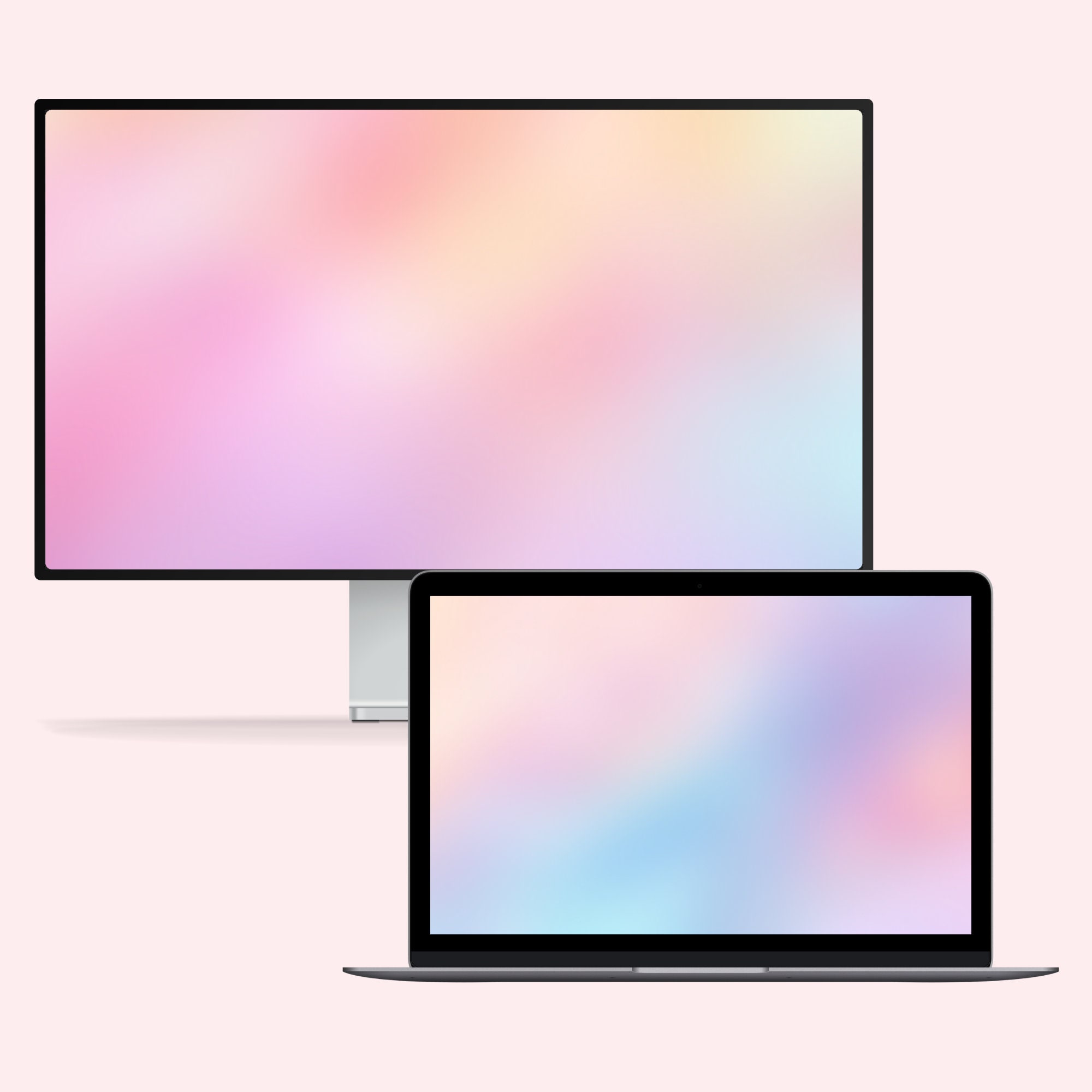 Pastel Aura Gradient Desktop Wallpaper MacBook Wallpaper Aura Wallpaper ...