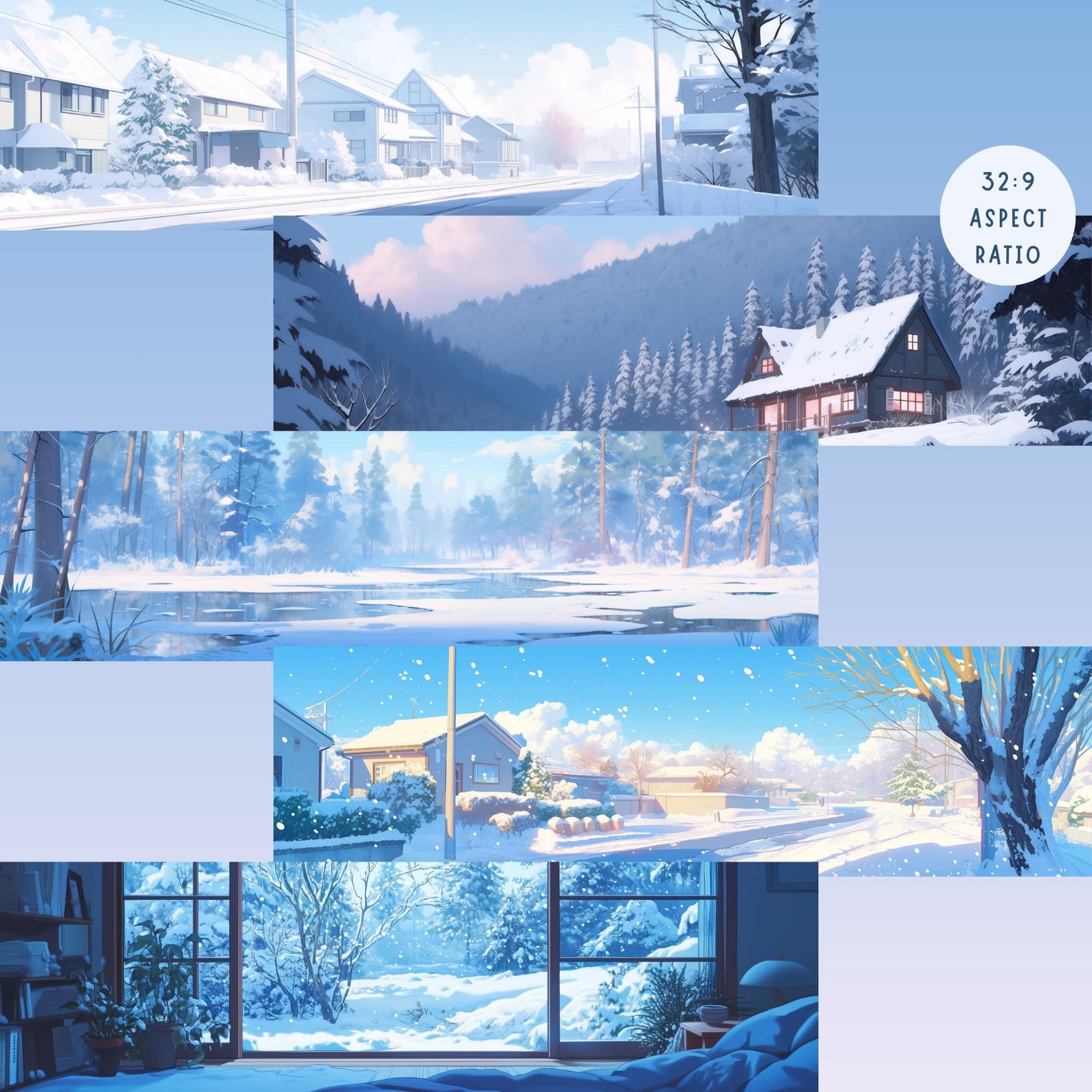 Winter Collection Dual Screen Desktop Wallpaper Winter Wallpaper ...