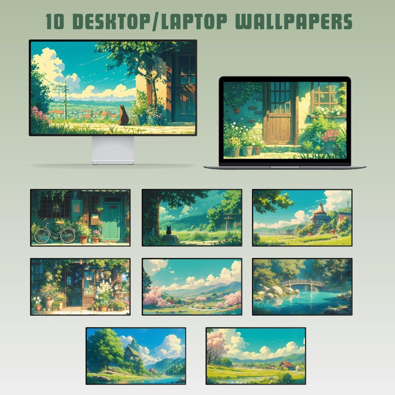 Studio Ghibli Inspired Wallpaper Ghibli Desktop Wallpaper MacBook ...