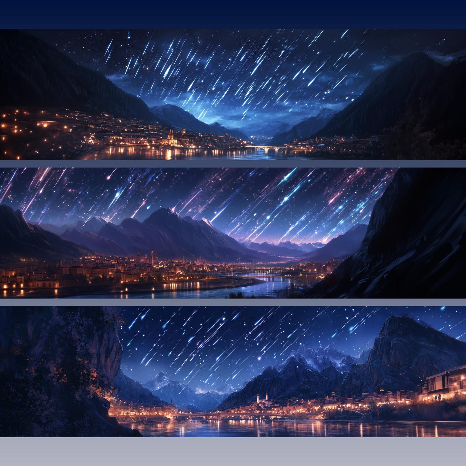 Starfall Velaris Inspired Super Ultrawide Wallpaper Acotar Wallpaper ...