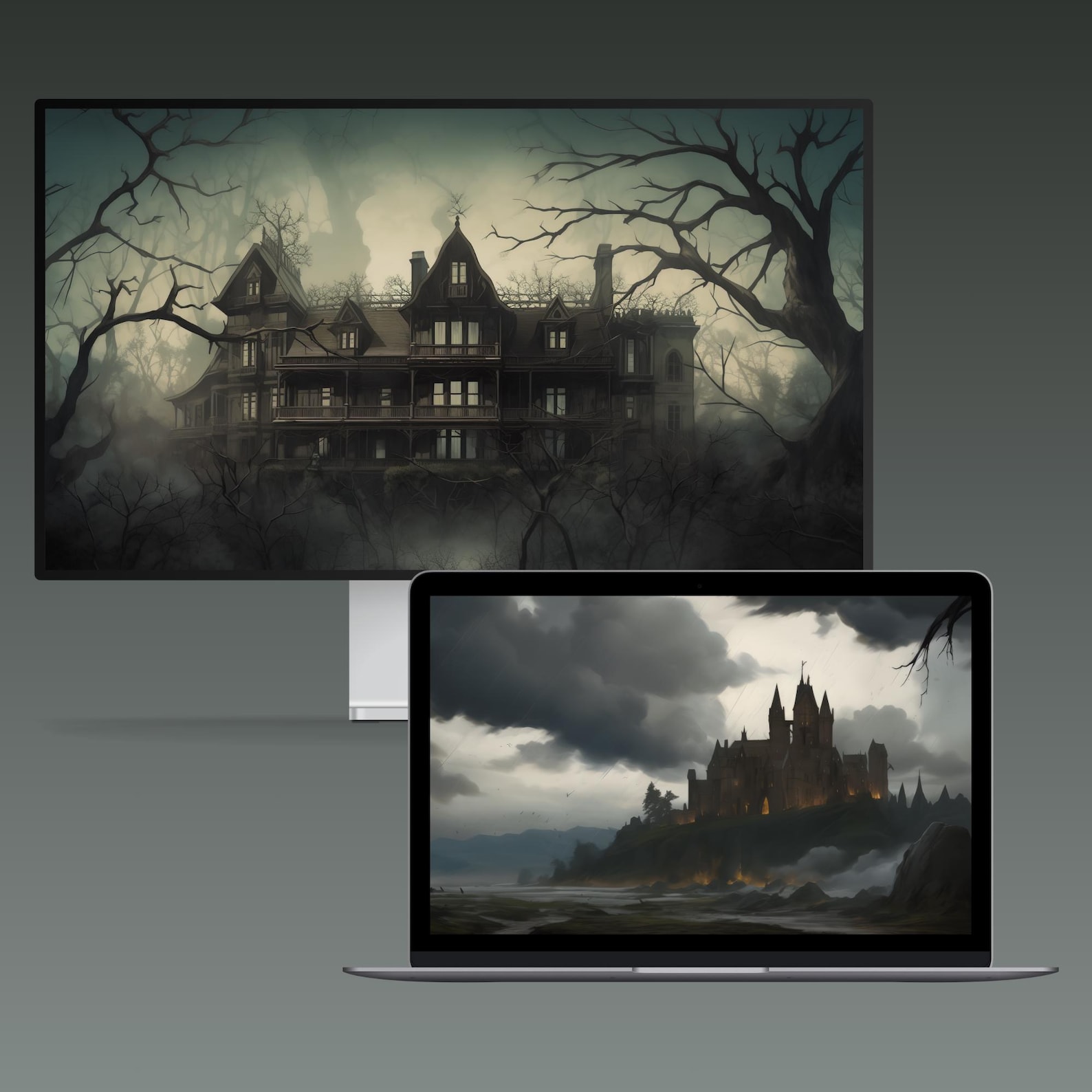 Spooky Desktop Wallpaper Halloween Wallpaper Laptop Wallpaper MacBook ...