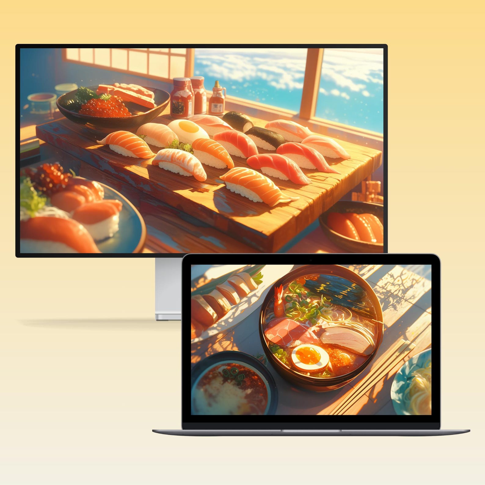 Anime Manga Foods Desktop Wallpaper Laptop Wallpaper MacBook Wallpaper ...