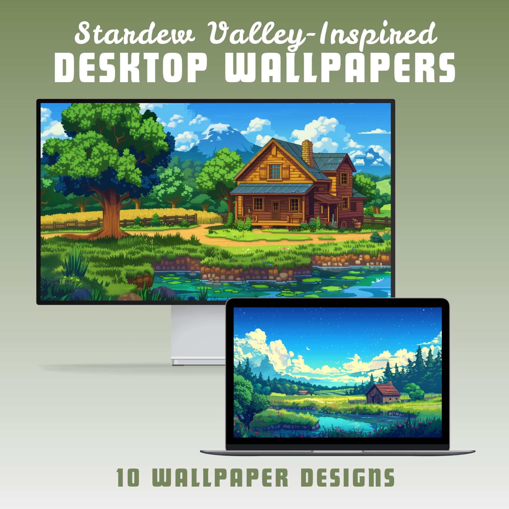 Stardew Valley Inspired Desktop Wallpaper Gamer Laptop Wallpaper ...