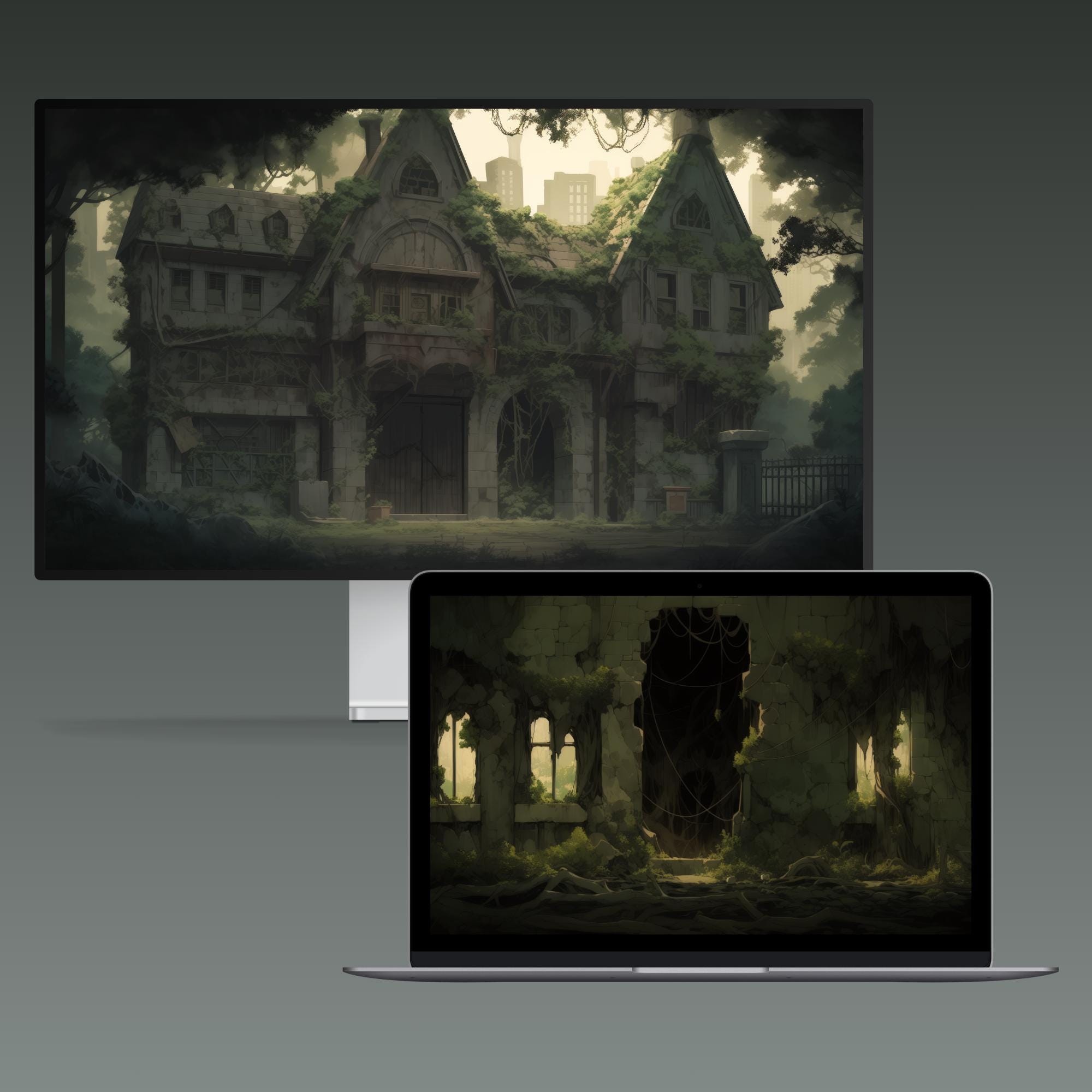 Spooky Desktop Wallpaper Halloween Wallpaper Laptop Wallpaper MacBook ...