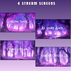 Purple Twitch Stream Package Animated Purple Twitch Overlay Twitch ...