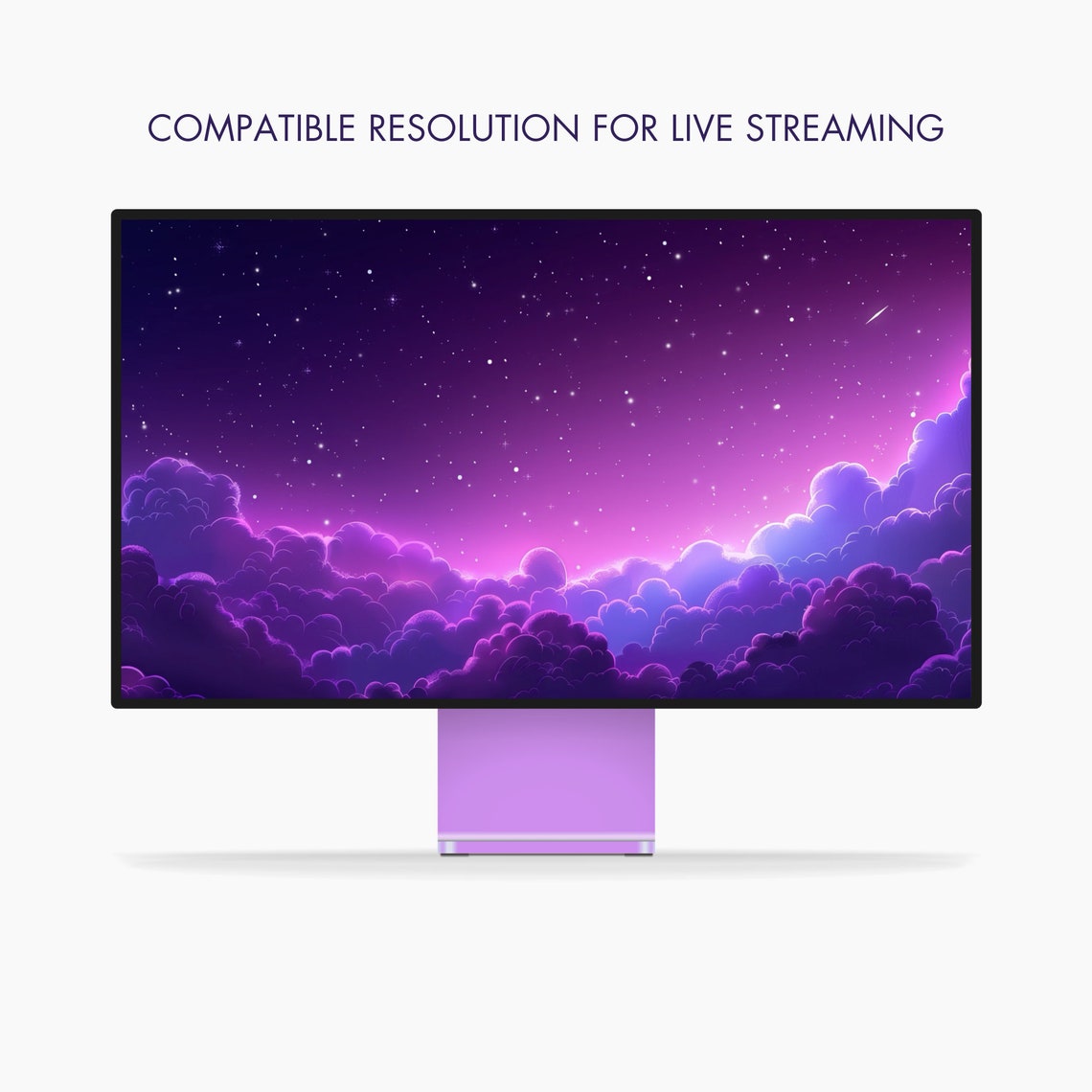 4x Purple Vtuber Background Purple Night Sky Vtuber Animated Background ...