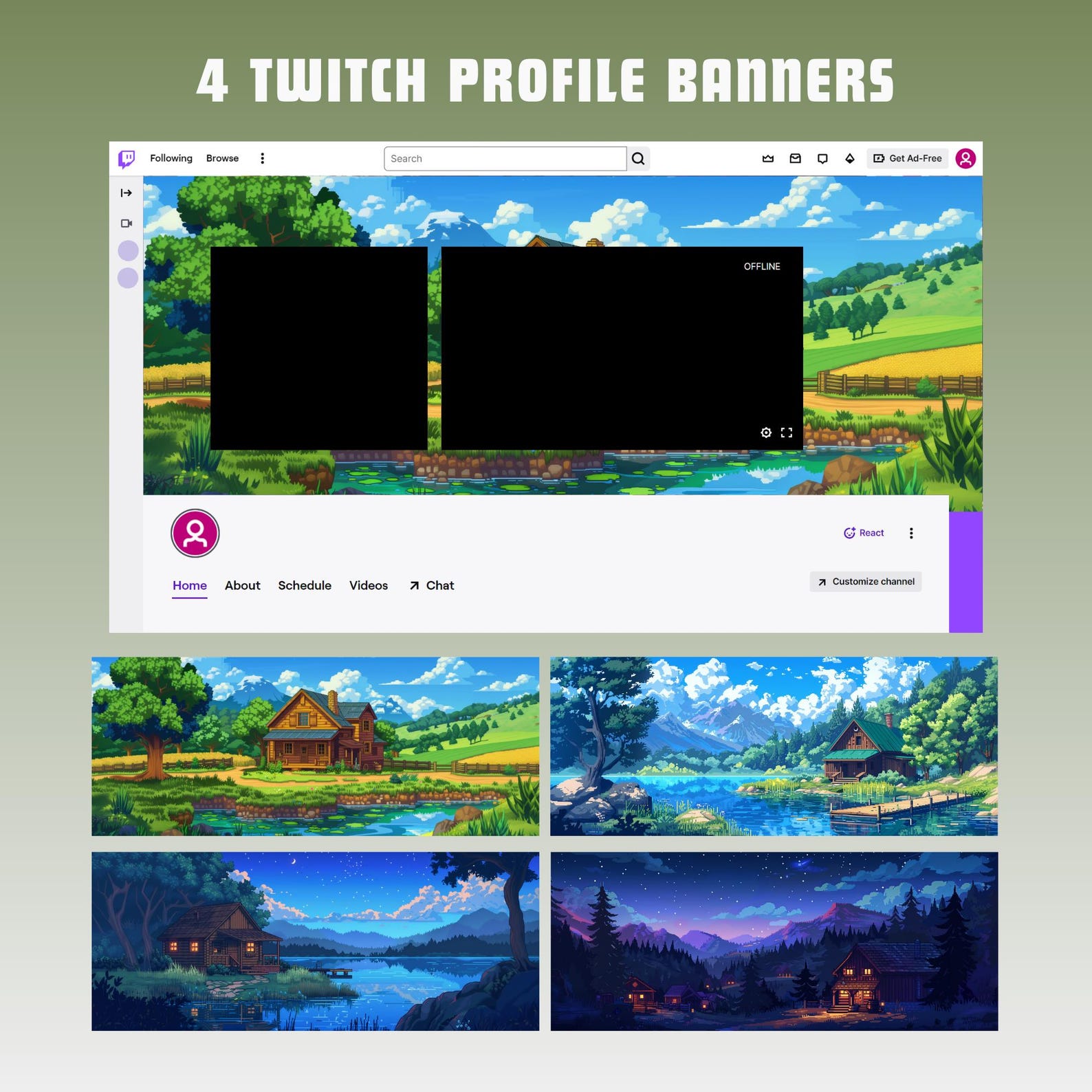 Stardew Valley Inspired Stream Screens Twitch Banner Animated Screen ...
