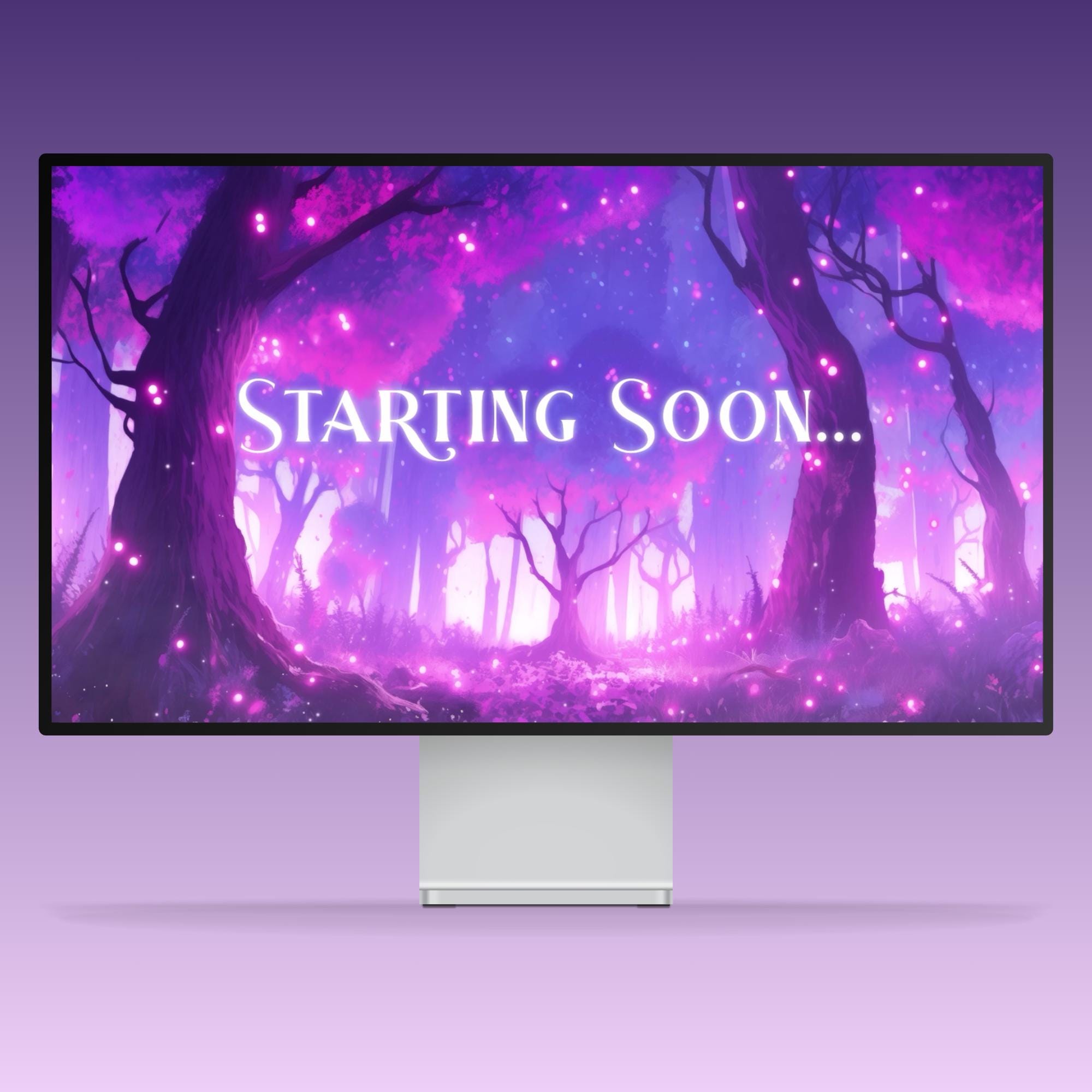Animated Stream Screens Purple Night Forest Twitch Screens Witchy Obs ...