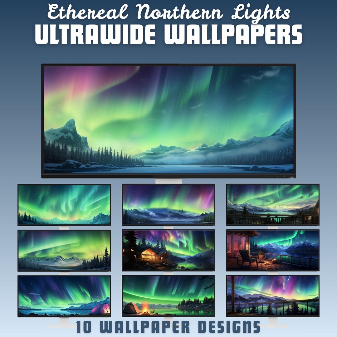 Northern Lights Ultrawide Wallpaper Aurora Borealis Desktop Wallpaper ...