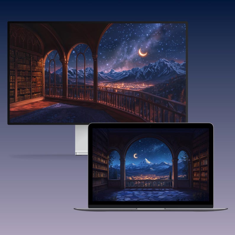 Velaris Inspired Desktop Wallpaper City of Starlight Wallpaper Acotar ...