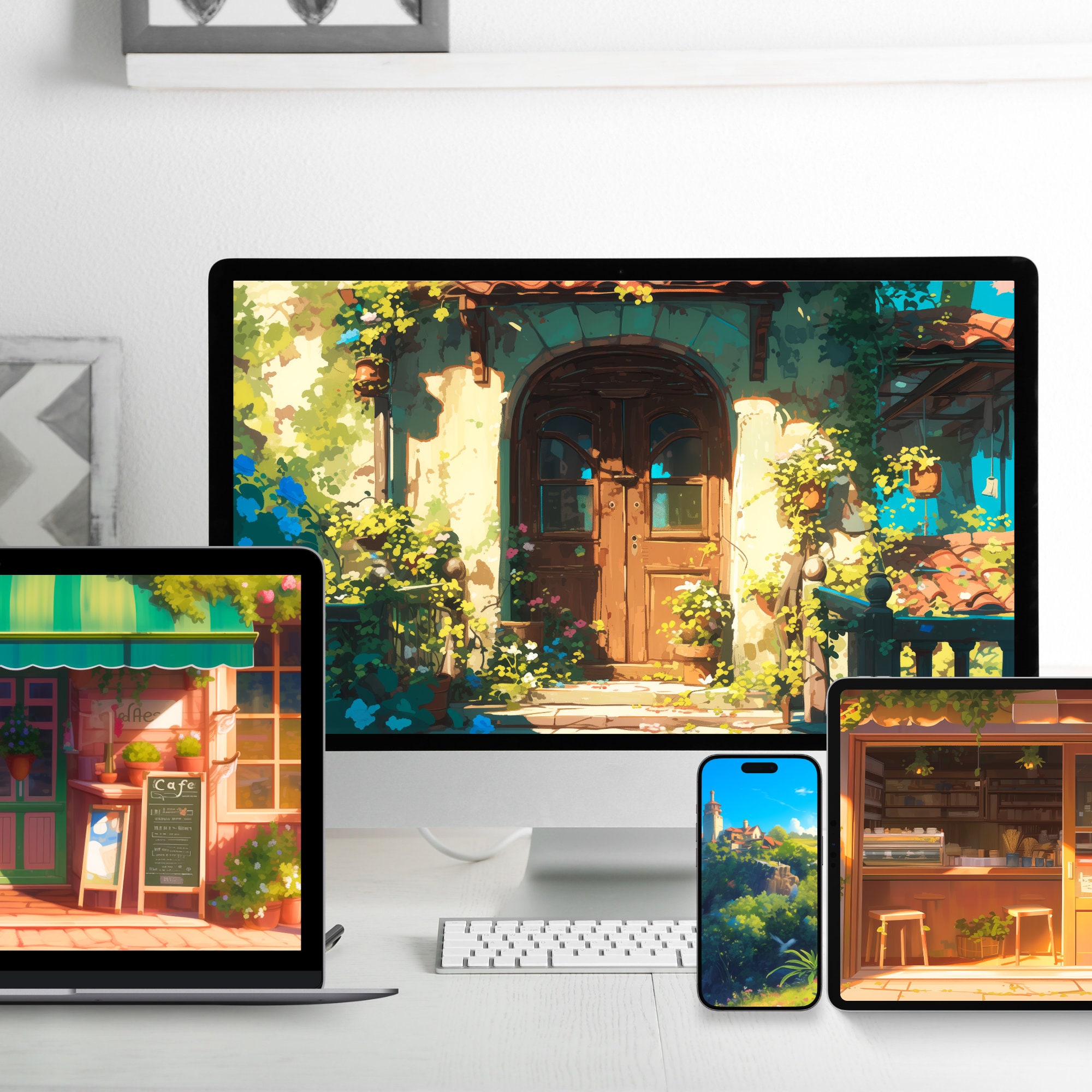 Studio Ghibli Inspired Wallpaper Ghibli Desktop Wallpaper MacBook ...