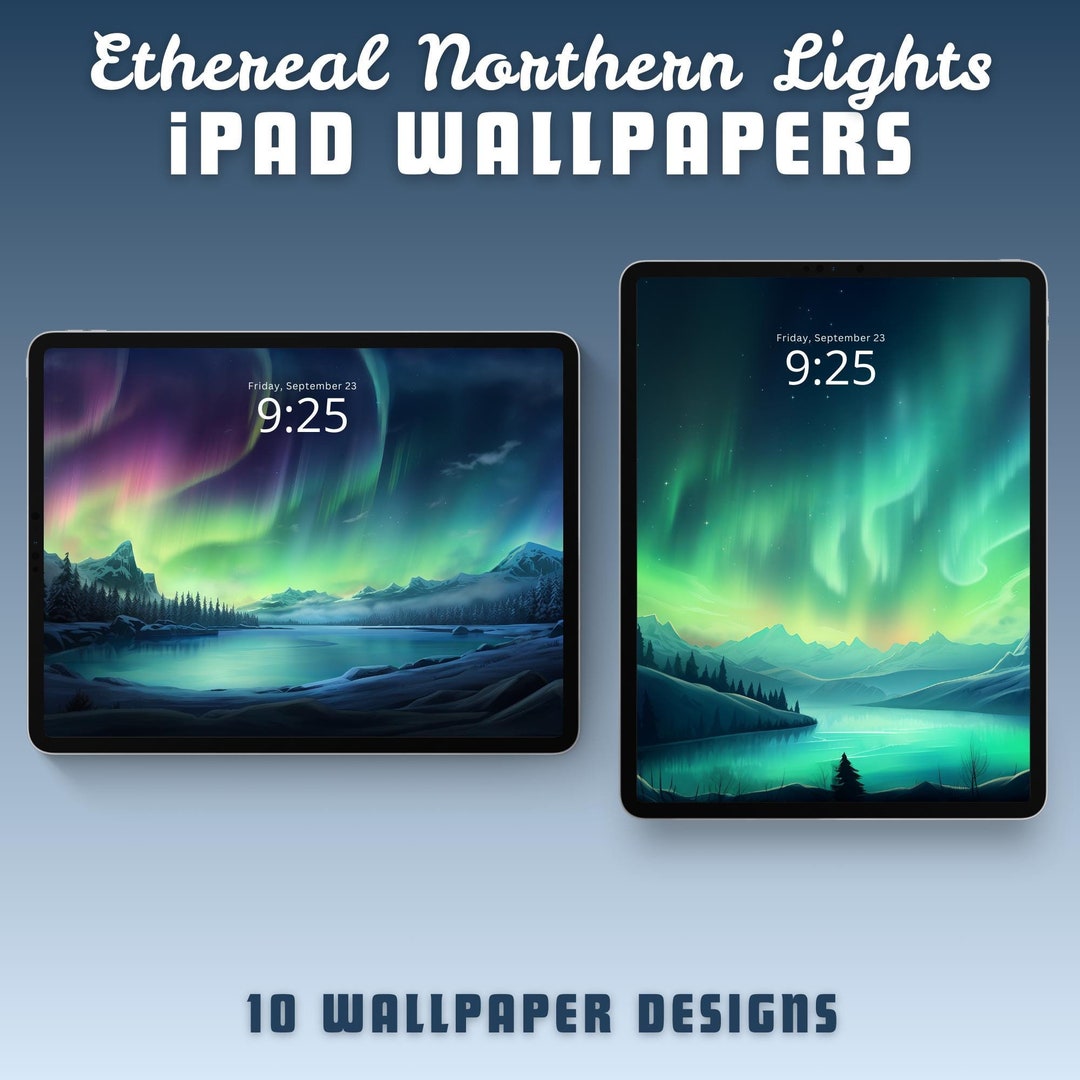 Northern Lights iPad Wallpaper iPad Background Aurora Borealis ...