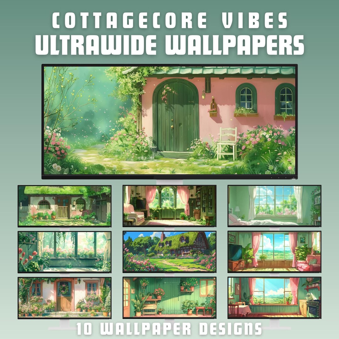 Cottagecore Ultrawide Wallpaper Lofi Ultra Wide Wallpaper Desktop ...