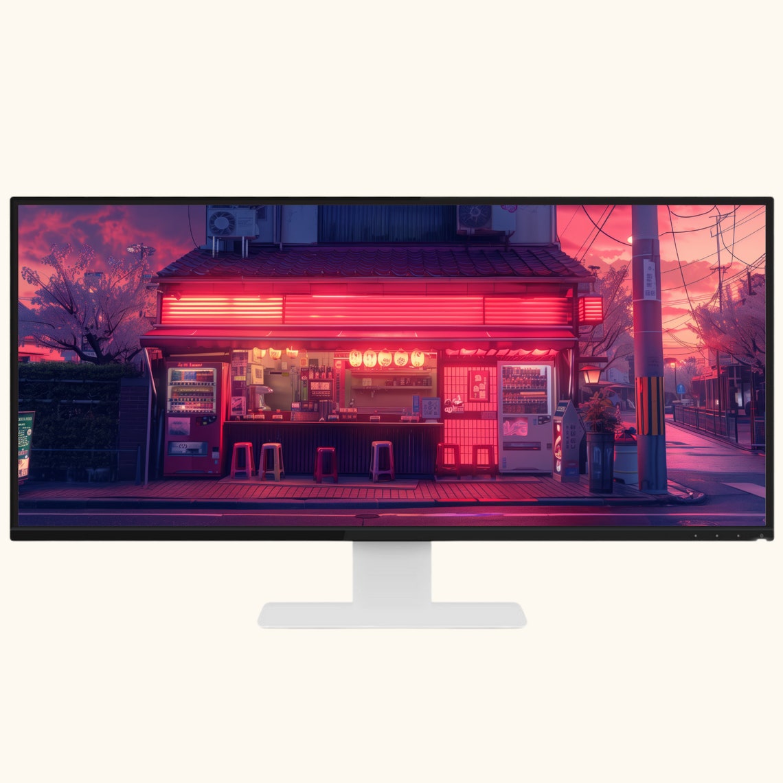Pink Lofi Ultrawide Wallpaper Lofi Desktop Wallpaper Retro Desktop ...