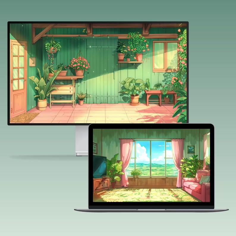 Cottagecore Desktop Wallpaper Laptop Wallpaper MacBook Wallpaper Anime ...