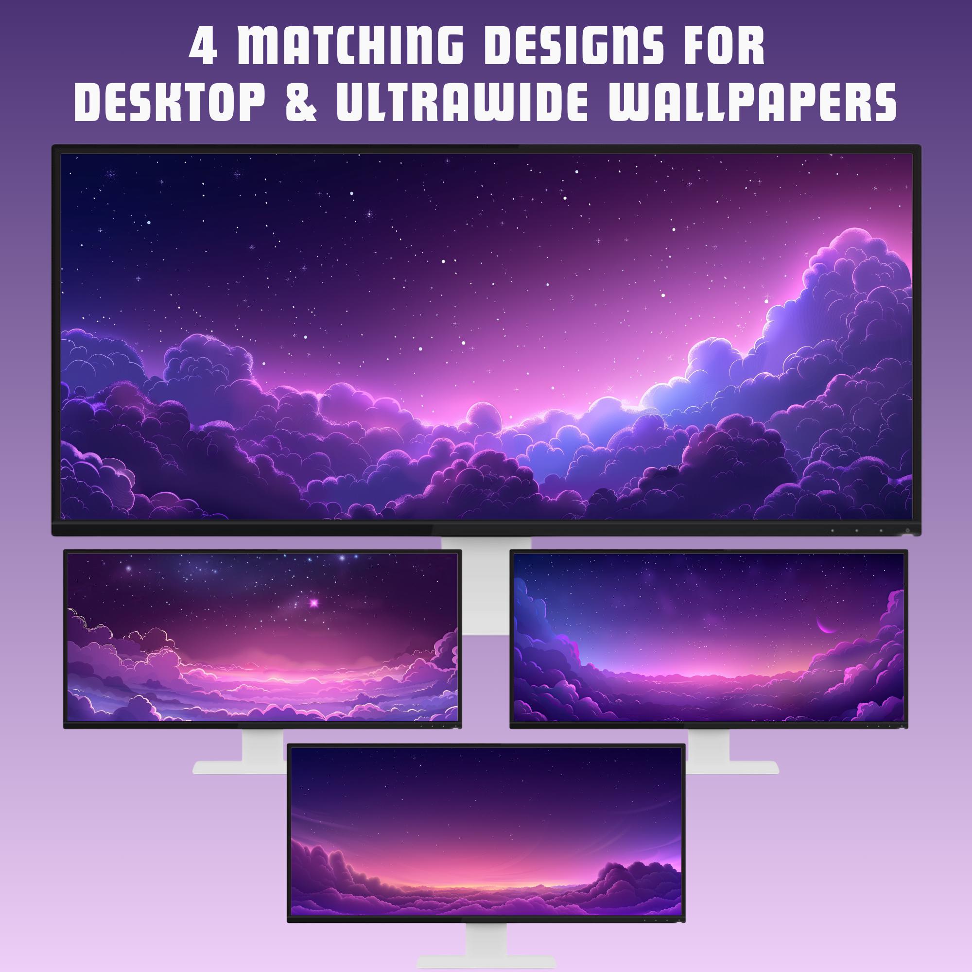 Stream Screens Twitch Banner Purple Night Sky Animated Screen Twitch ...