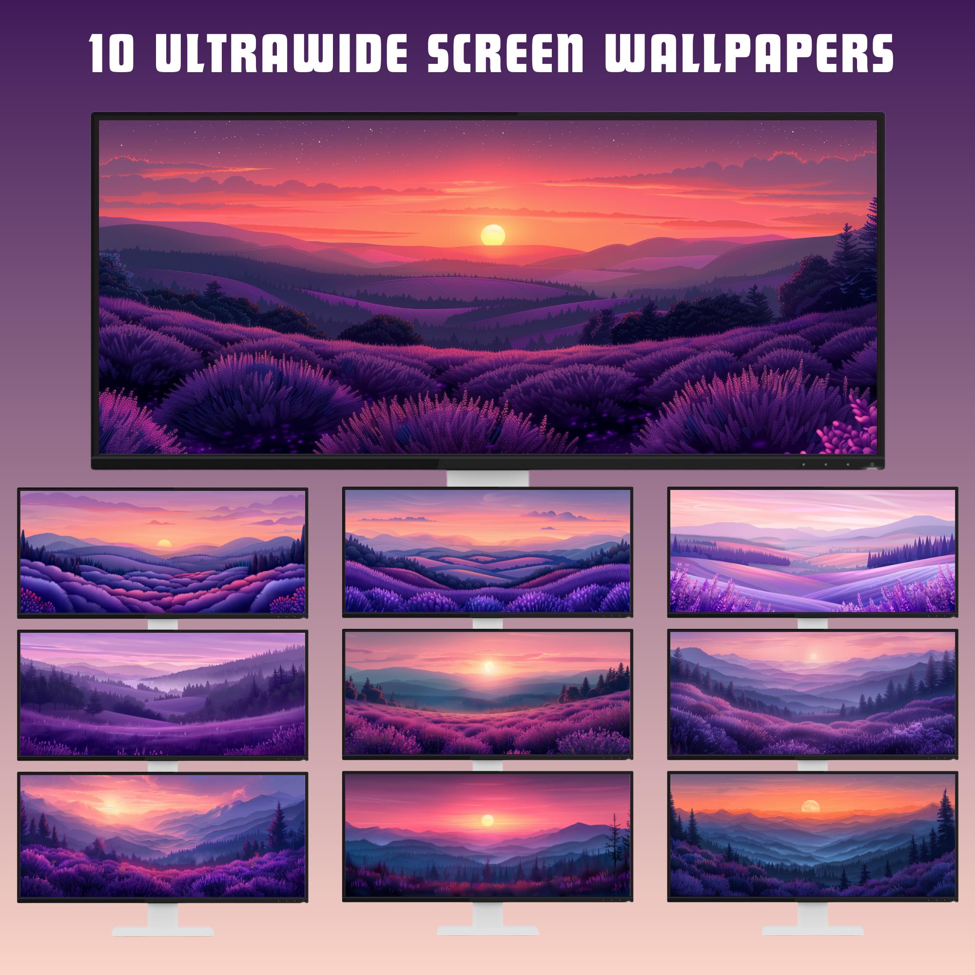 Purple Valley Wallpaper Bundle Purple Desktop Wallpaper MacBook ...