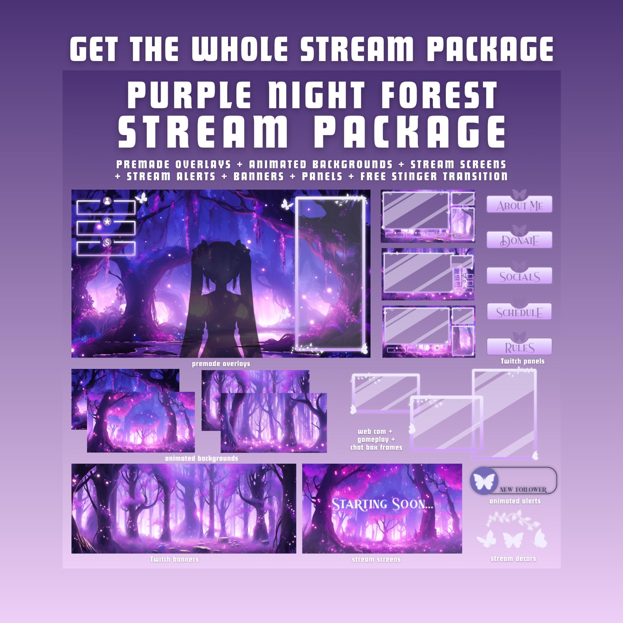 Purple Forest Vtuber Background Vtuber Animated Background Purple ...