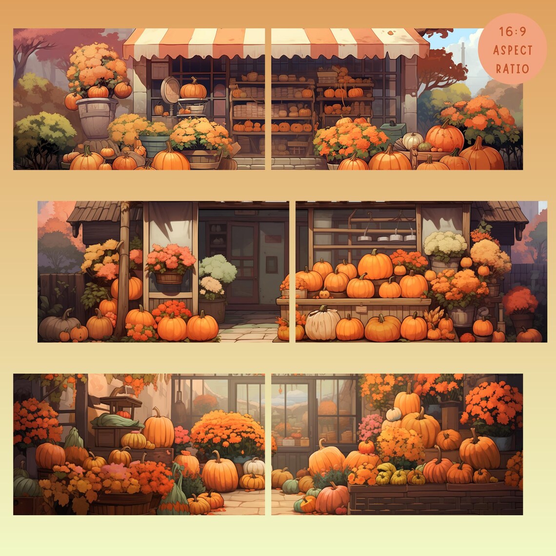 Autumn Pumpkins Dual Screen Desktop Wallpaper Halloween Wallpaper ...