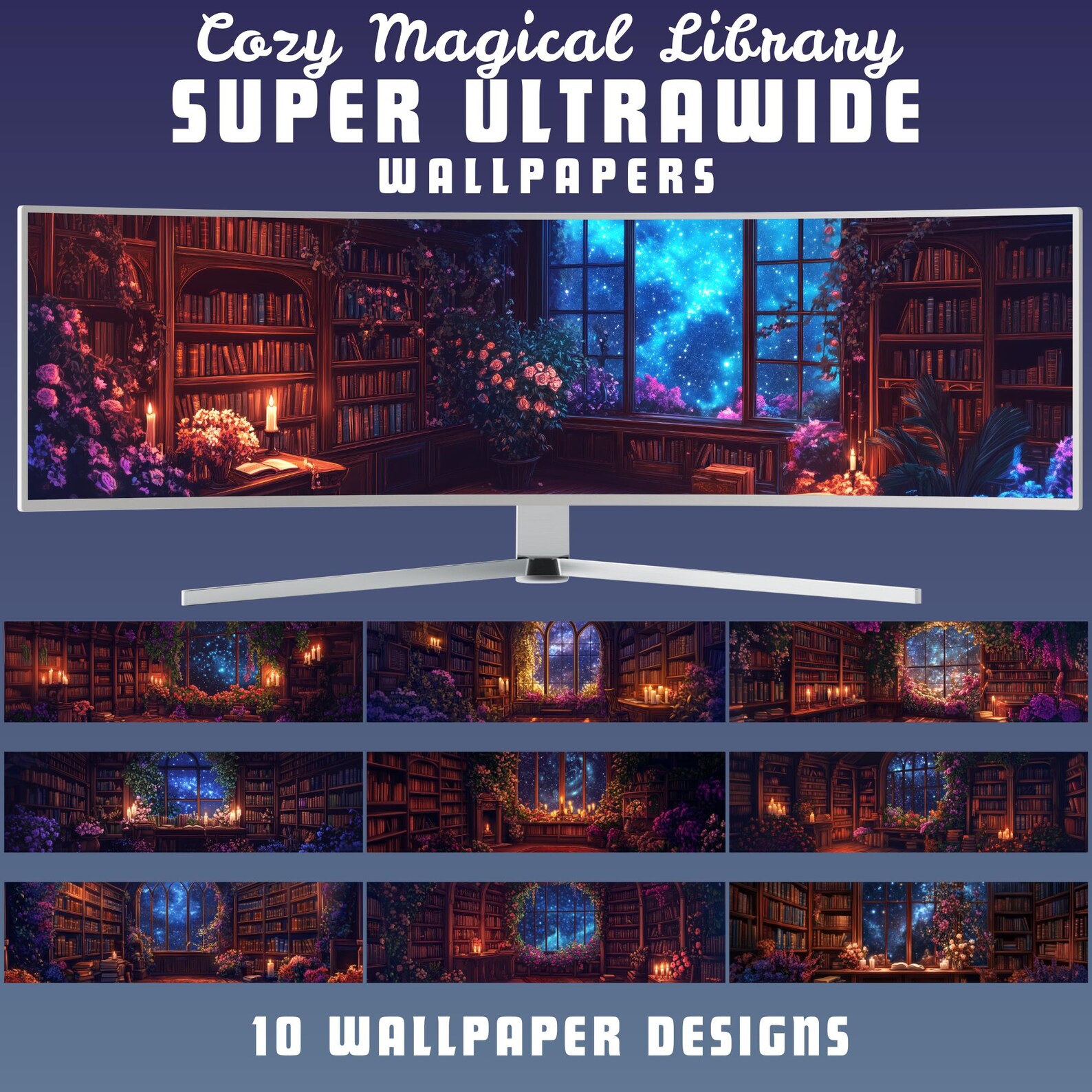 Cozy Magical Library Super Ultrawide Wallpaper Cozy Reading Nook ...
