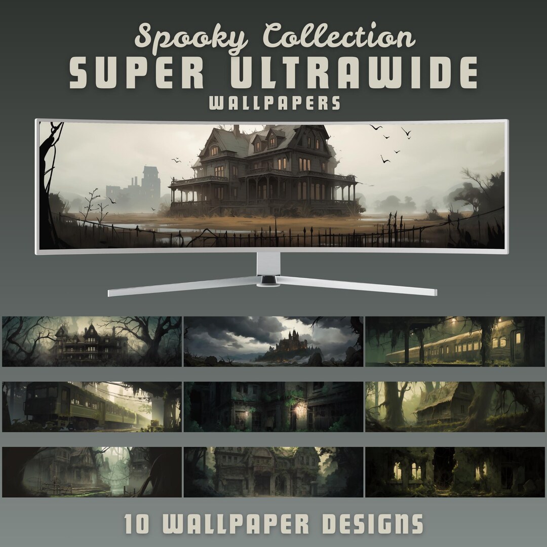 Spooky Super Ultrawide Wallpaper Halloween Wallpaper Desktop Wallpaper ...