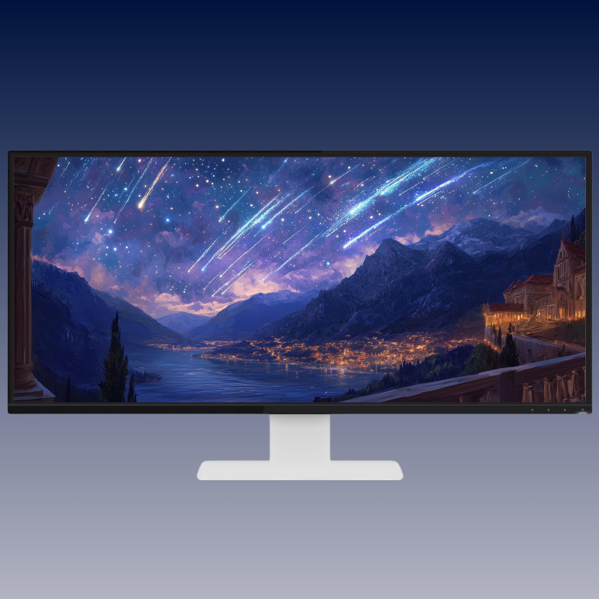 Starfall Velaris Ultrawide Wallpaper City of Starlight Desktop ...