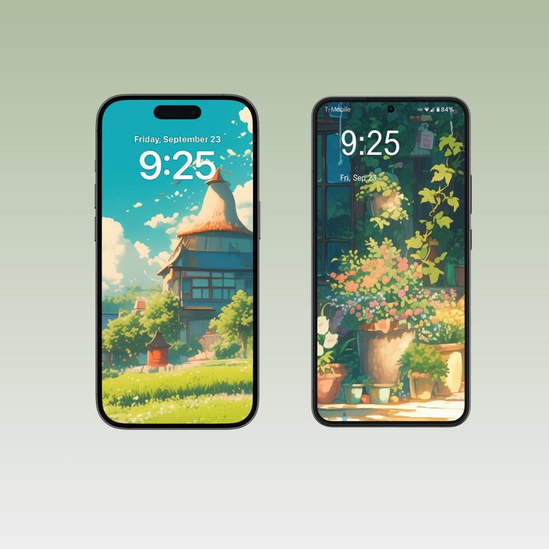 Studio Ghibli Inspired Mobile Wallpaper iPhone Android Phone Background ...