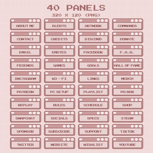 Pink Pixel Twitch Overlay Twitch Stream Package Animated Overlay Twitch ...