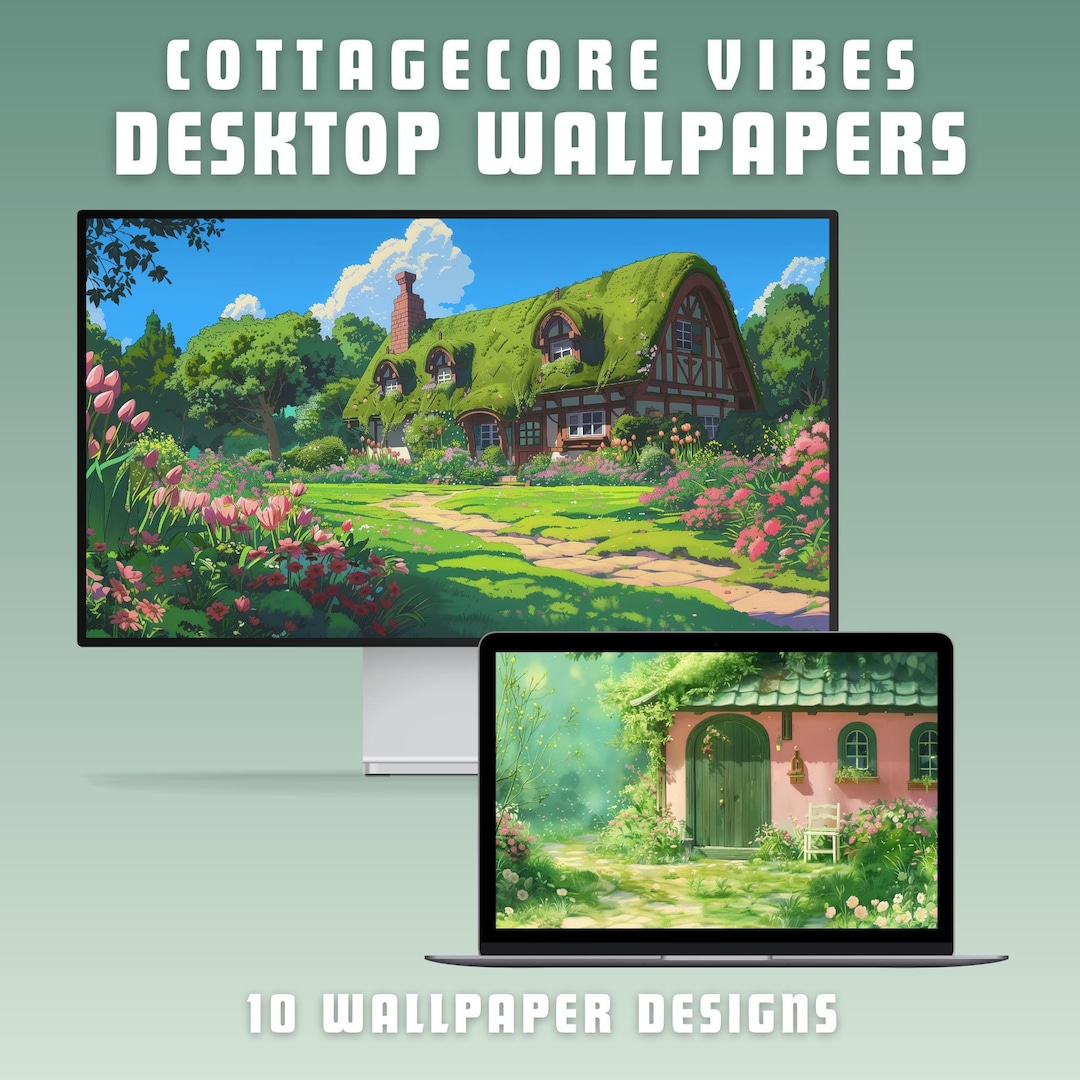 Cottagecore Desktop Wallpaper Laptop Wallpaper MacBook Wallpaper Anime ...