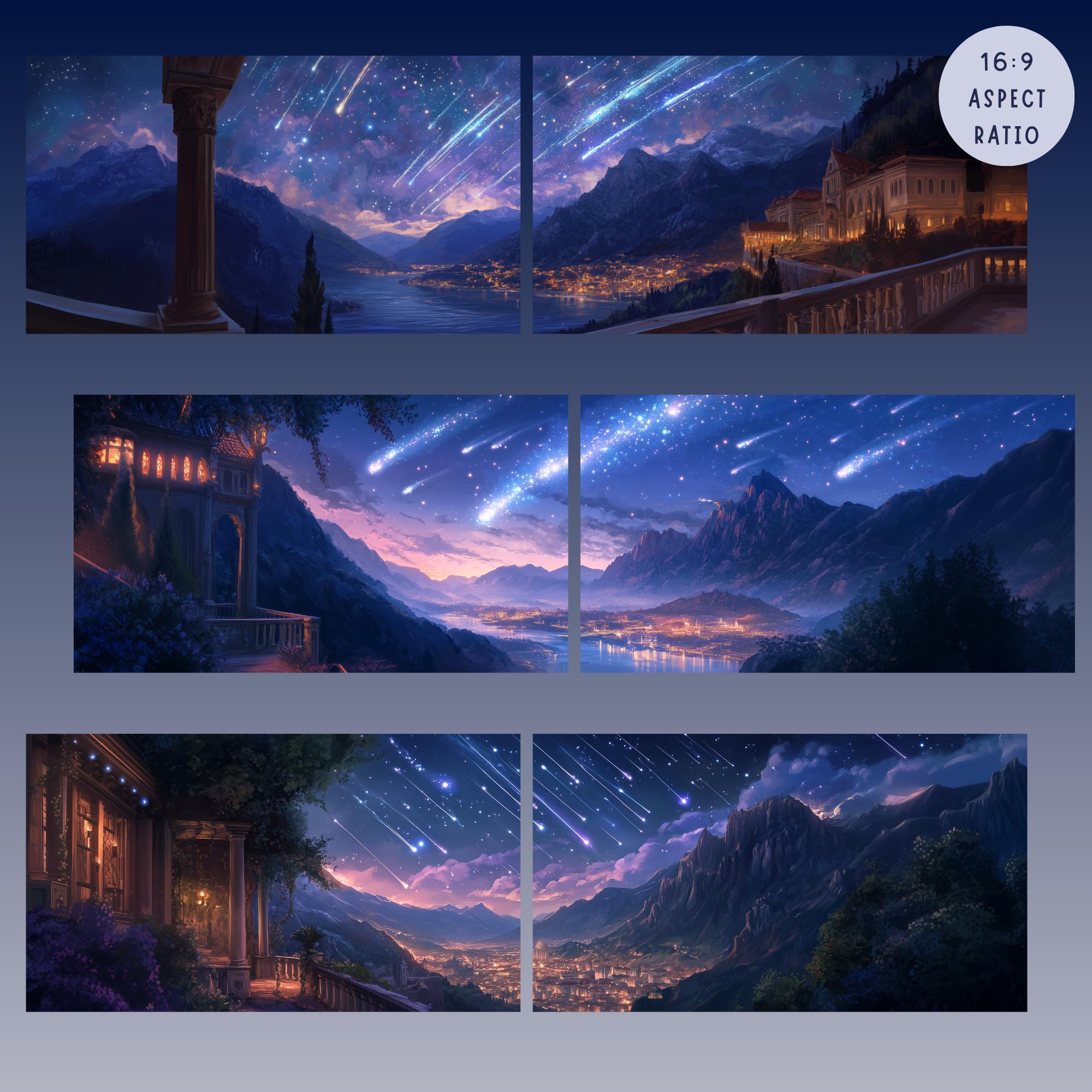 Starfall Velaris Inspired Dual Screen Desktop Wallpaper City of ...