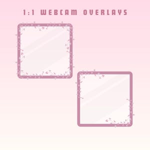 Simple Pink Vines Webcam Overlay Simple Webcam Border Twitch Webcam ...