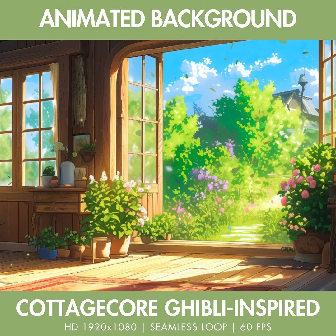Animated Background Cottagecore Vtuber Background Twitch Overlay Obs ...