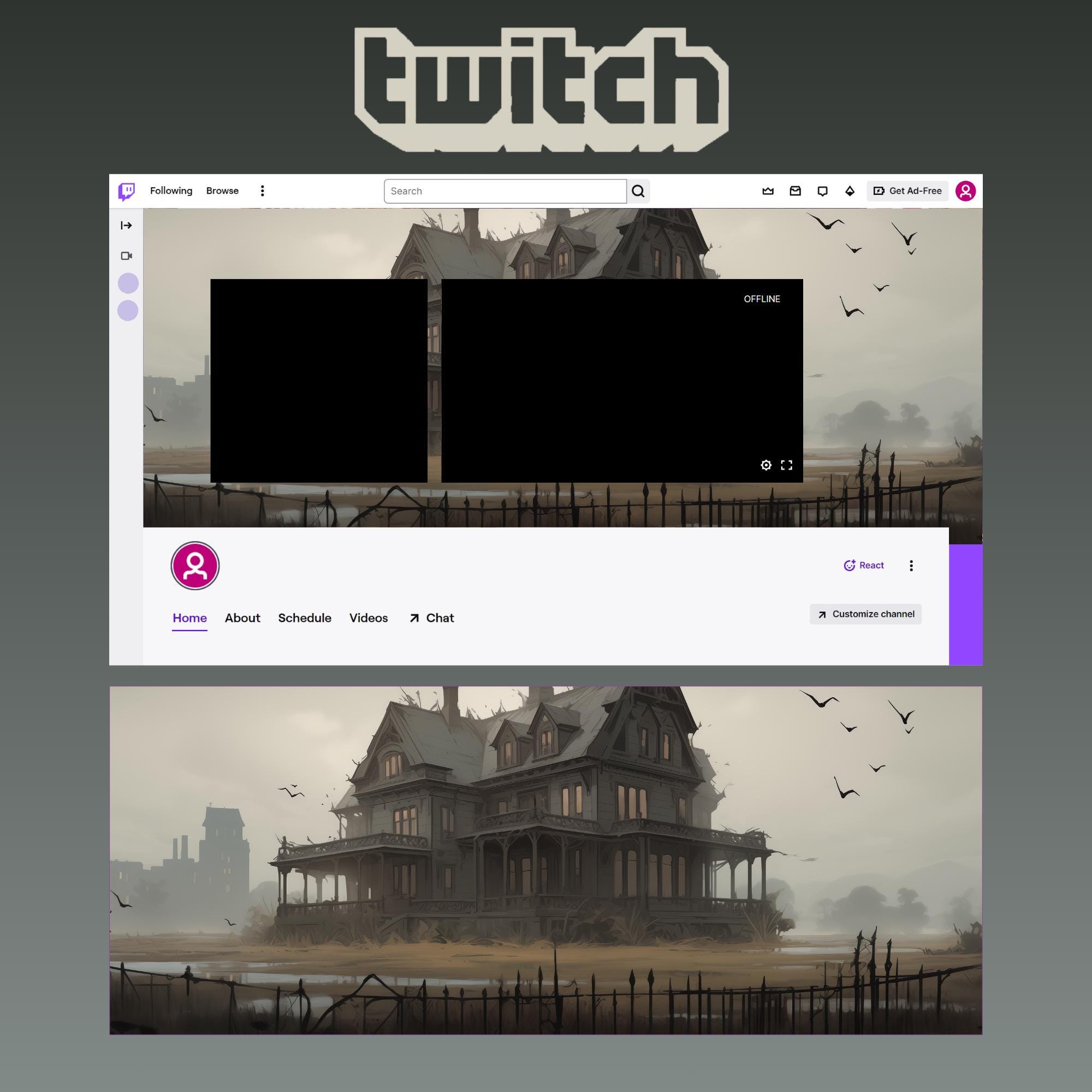Spooky Twitch Banners Halloween Twitch Banner Lofi Ultrawide Wallpaper ...
