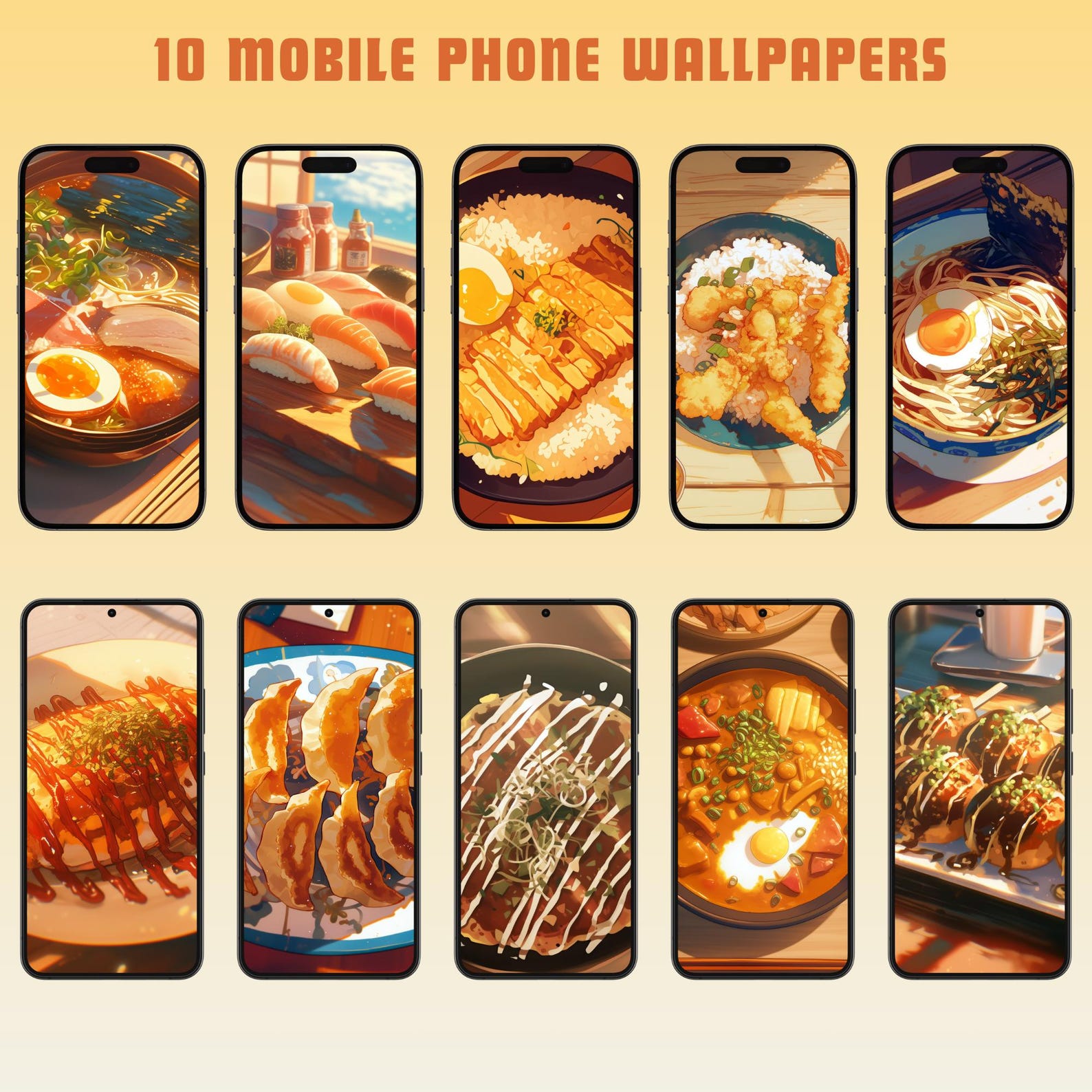 Anime Manga Foods Wallpaper Bundle Desktop Wallpaper MacBook Wallpaper ...